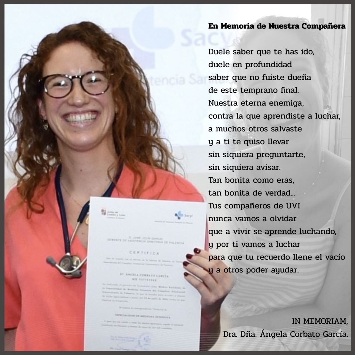 In memoriam – Dra. Ángela Corbato García – Semicyuc